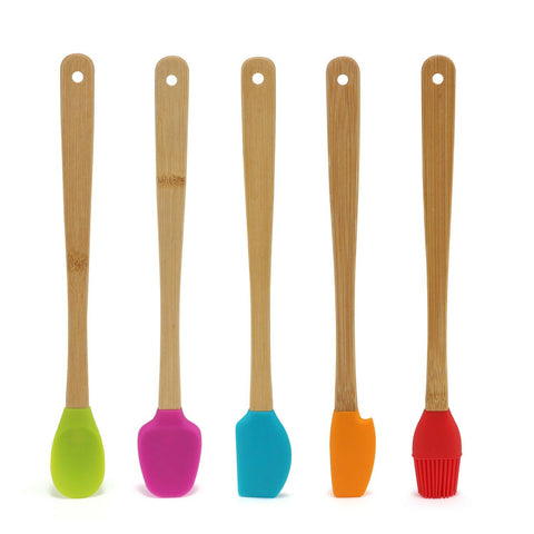 5 Pack Mini Silicone Spatula Set – www.siliconemania.com